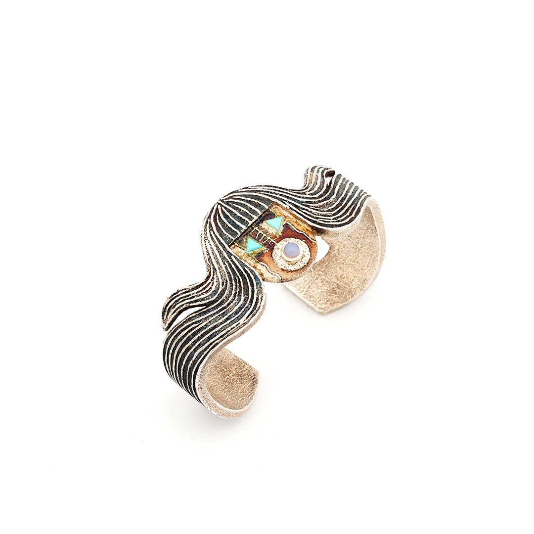 Ric Charlie Sterling Silver Yei Bracelet - Faust Gallery