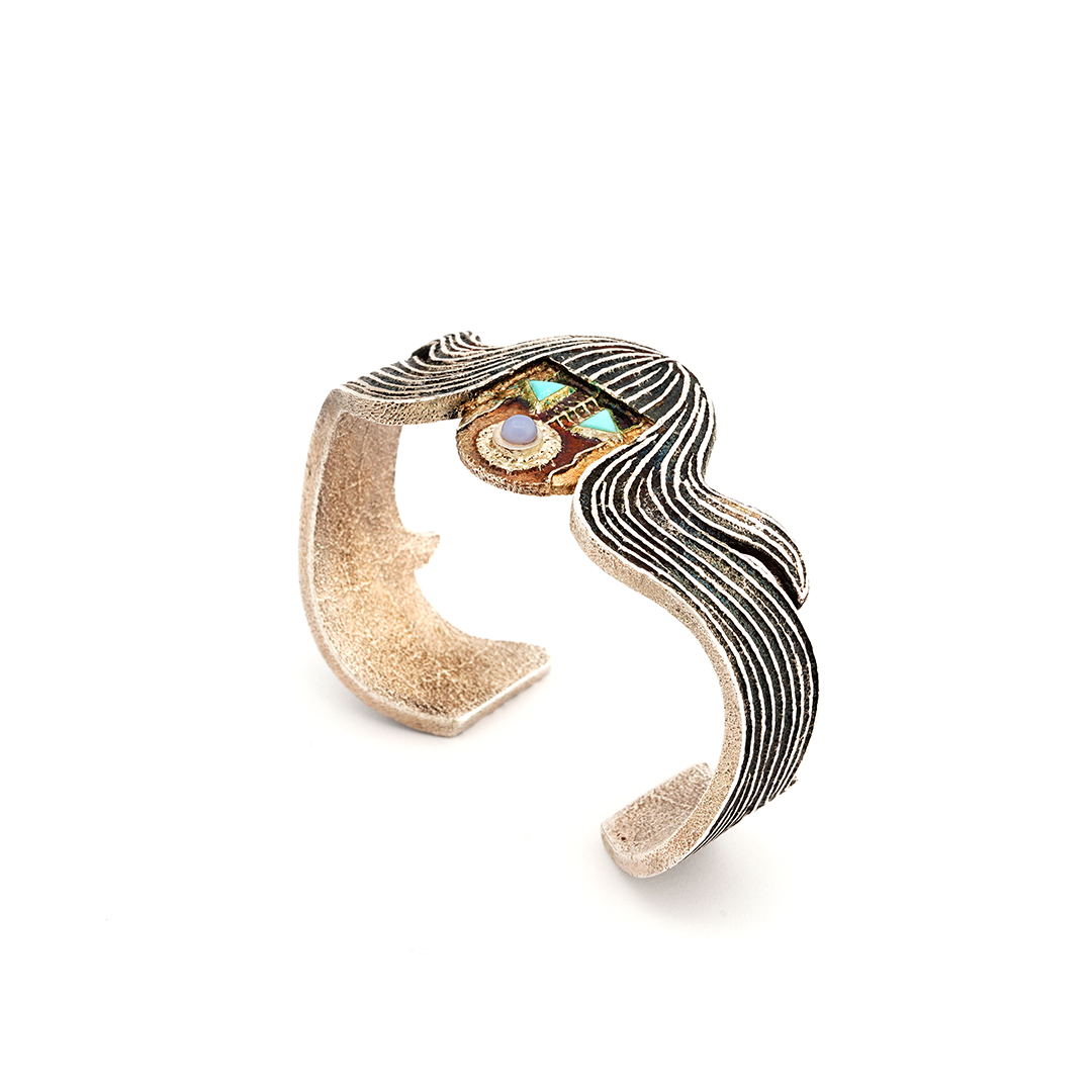 Ric Charlie Sterling Silver Yei Bracelet - Faust Gallery