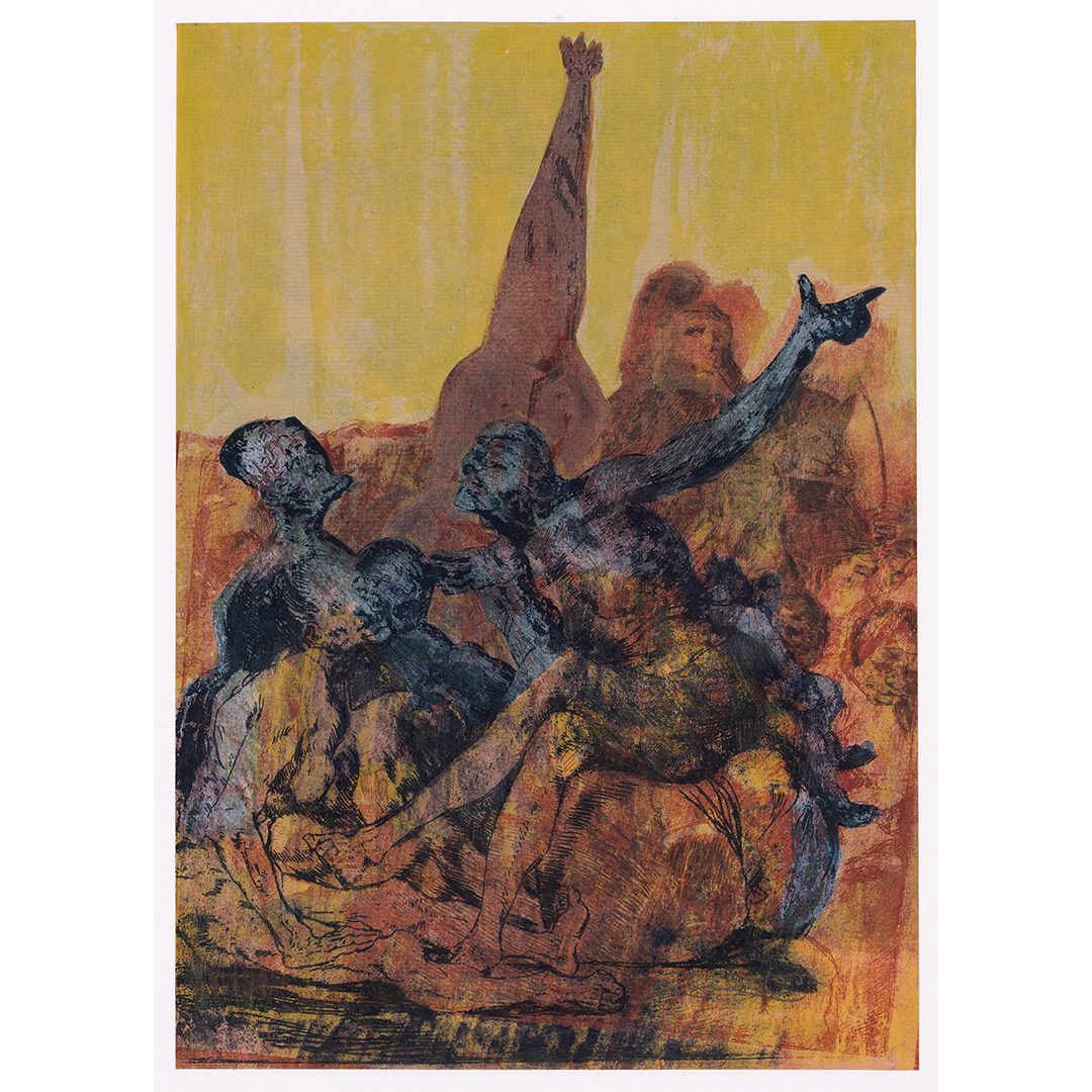 Adam Rake Potassium Dichromate, Relief, Monotype - Faust Gallery